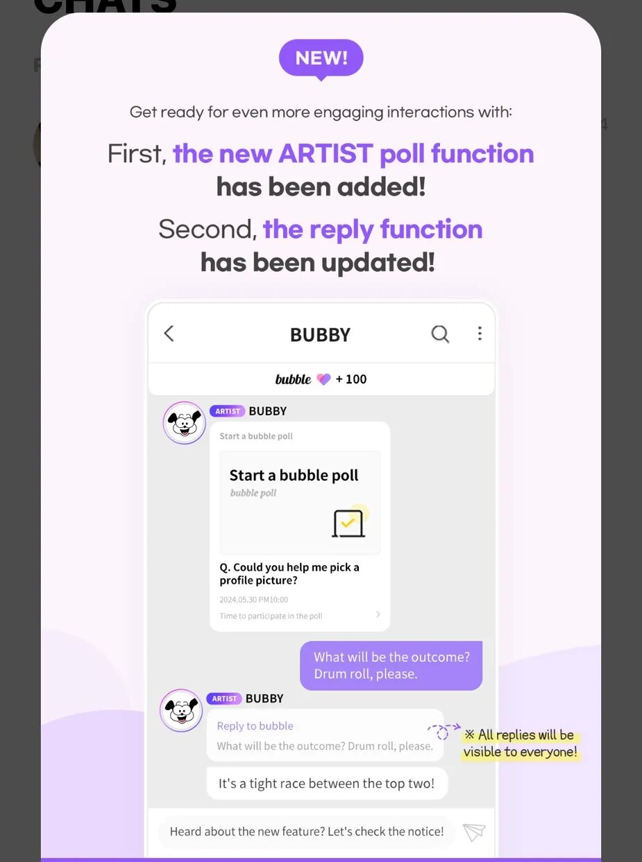 Bubble Adds The Poll Function And Fans Know Which Idol Will Get The Most Use Out Of It - Koreaboo