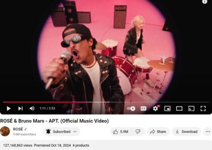 BLACKPINK Rosé And Bruno Mars's "APT." Breaks Massive Records Held By ...